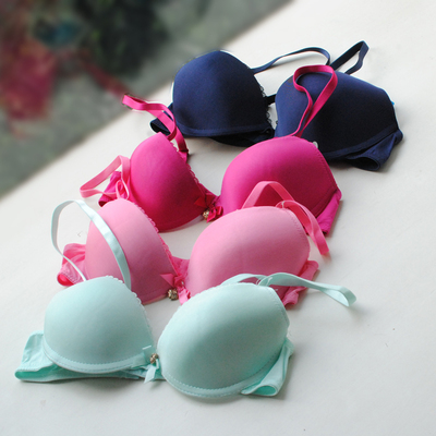 欧美风有钢圈上薄下厚女士内衣