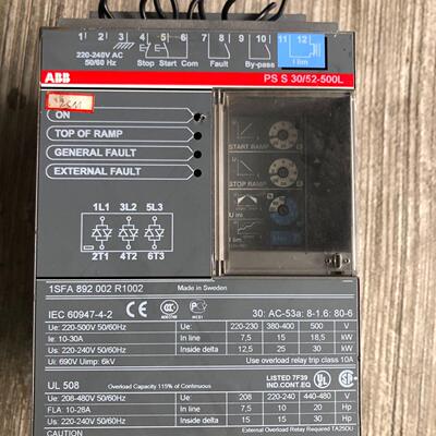 议价1SFA892002R1002 PSS30/52-500L ABB软起动器工控配件维修