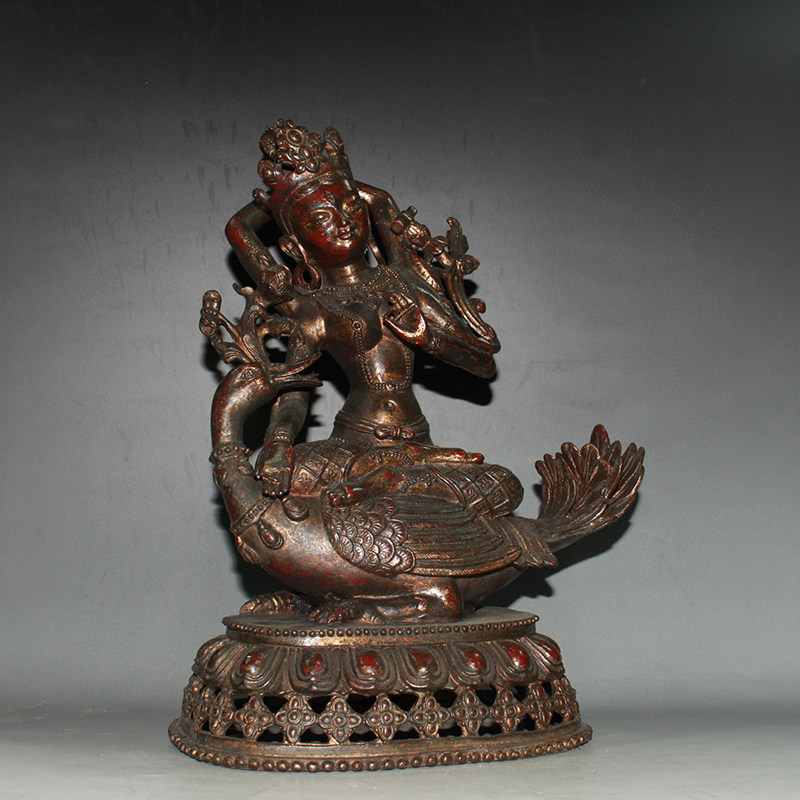 纯铜仿紫铜鸭子佛像-DZ4690 - 拍卖