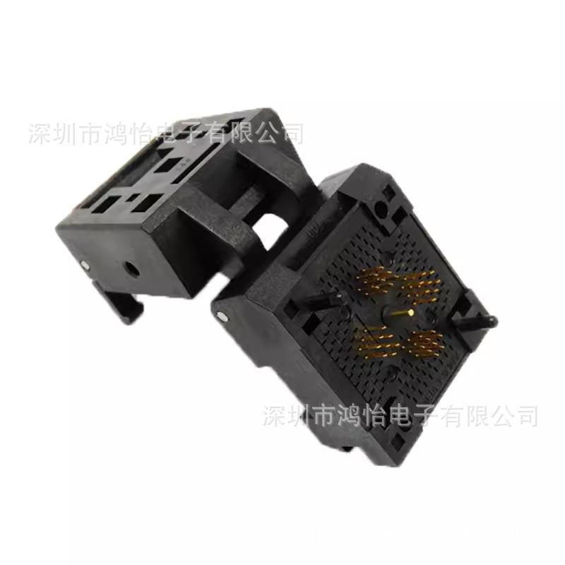 厂家QFN32-0.4翻盖弹片测试座4*4芯片转接座QFN编程座