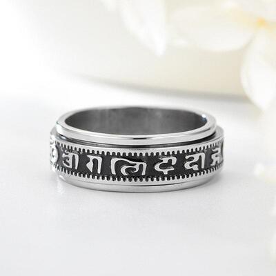 Spinning Spinner Ring For Men Women Anxiety Fidget Rings Sta