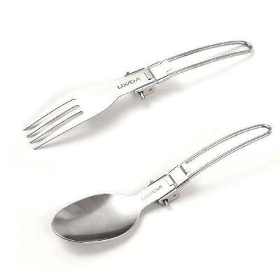 Folding Camping Utensils Set Portable Stainless Steel