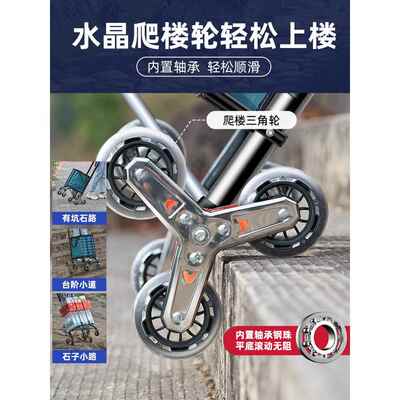 9ZRT超市购物车商场手推车菜篮子手拉车轴承拉水桶老人老太太买菜