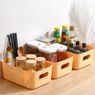 desktop storage box cosmetics sundrie snack basket塑料储物盒