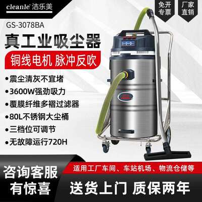 220V电动反吹工业吸尘器GS-3078BA煤粉铁粉石墨粉腻子粉清理3600W