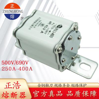 正浩RS3-400 500V aR方管快速陶瓷熔断器250A300A350A400A保险丝
