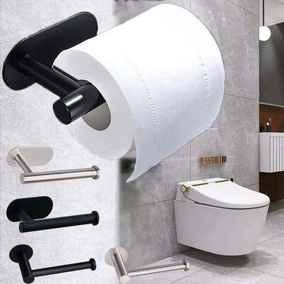 No Drilling Toilet Paper Holder Bathroom Roll Tissue Towel D