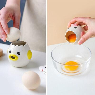 Egg Separator Ceramics Vomiting Chicken Yolk White
