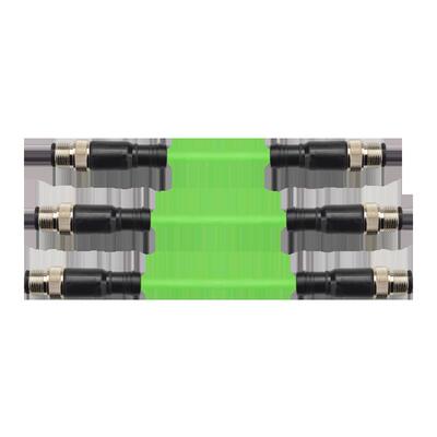 Profinet/EtherCat网线工业高柔双屏蔽M12直头转直头工业网线
