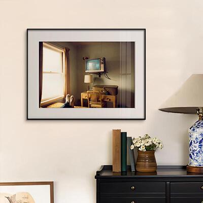 复古照片 StephenShore复古摄影挂画客厅样板房墙面组合装饰画