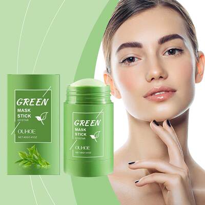 OUHOE Green Tea Cleansing Mask Stick - Gently cleanses the f
