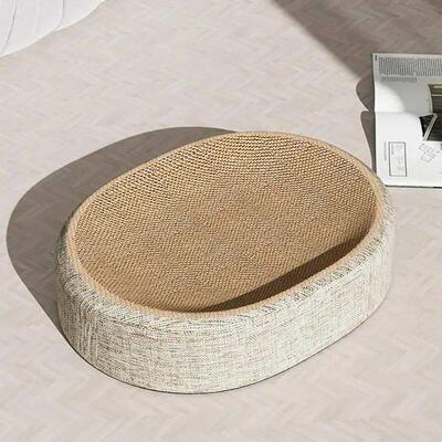 Oval Shape Scratch Pad For Cats sisal Scratching Cat Bed Mul