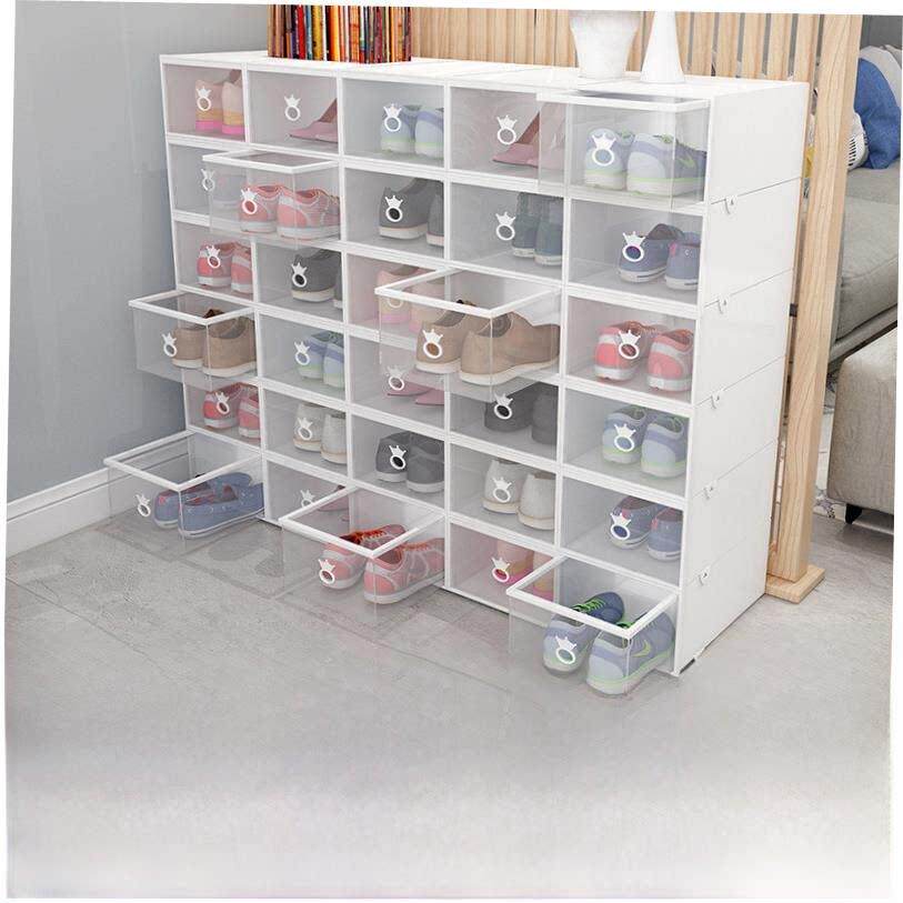 10pcs Plastic shoe box dustproof Shoes cabine drawer 鞋盒