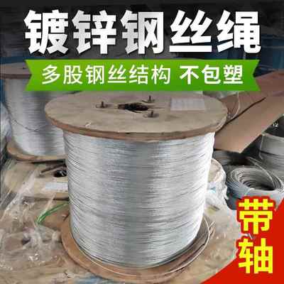 带轴裸钢丝绳子镀锌不包塑23456810mm火龙果百香果奇异果种植拉线