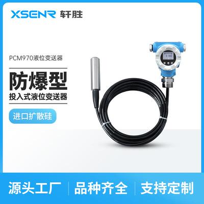 PCM970防爆型投入式液位变送器4-20mA/HART防爆液位变送器传感器