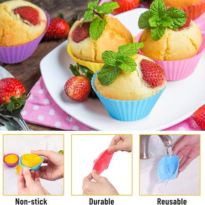 Silicone Cupcake Liners Holders for Baking Muffin Cups