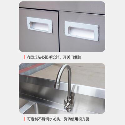 不锈钢操作加锈厚厨房操台作饭店厨房操作台案板不钢工作IOO台台