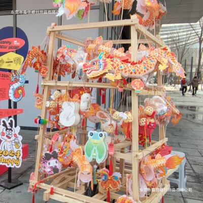 动摆摊化BQU鱼灯车龙灯车传统车花灯传统文民俗文化传统节庆货郎