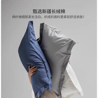 100装S长x绒棉枕套套简约贡缎纯棉全棉XS24713枕头套一对单人枕芯
