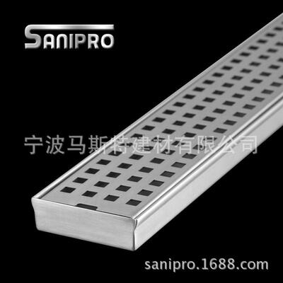 Sipr不锈钢304MST-NV直排n长地漏o浴室地漏厨房地漏阳a台地漏