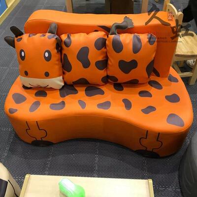 闲幼儿园软体卡动物造型沙发早教园双人童沙发靠背沙JH191226发儿