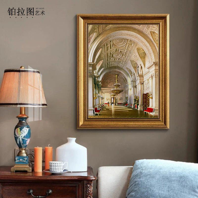 轻奢装饰画欧式美式古典油画客厅画卧室玄关挂画怀旧复古别墅壁画