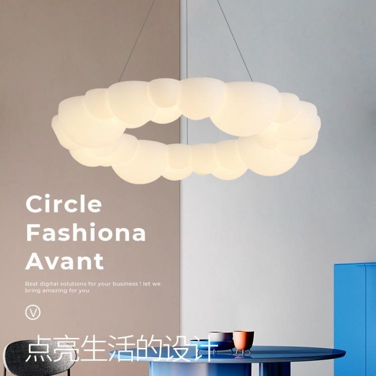 工作室卧室家用新款智能北欧创意餐厅客厅现代简约大气奶油风吊灯