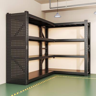 Spliceable L-shaped 90 ° corner combination shelf