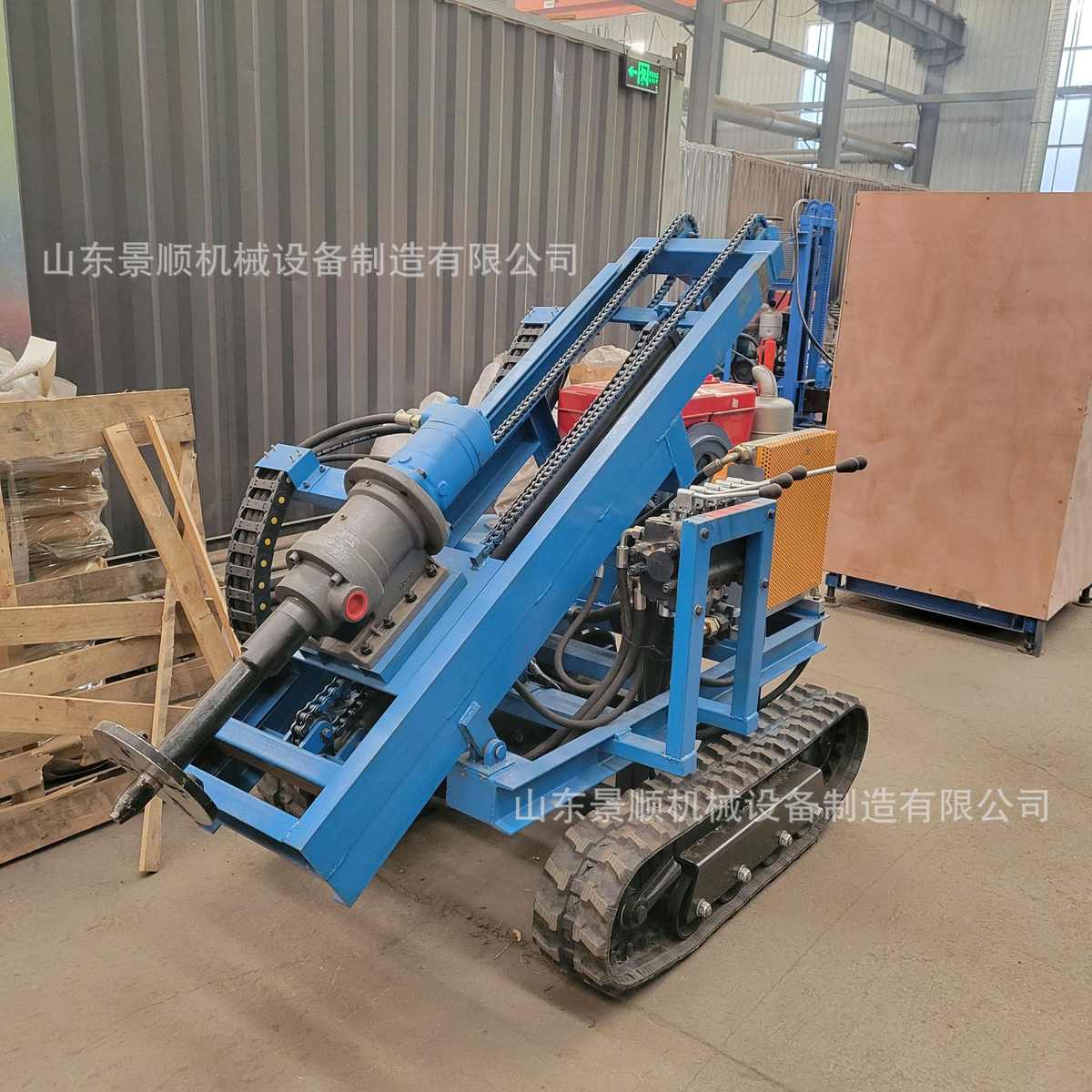 履带钉太阳能厂家地 工地小型螺旋拧光伏钻机打桩机打桩机液压