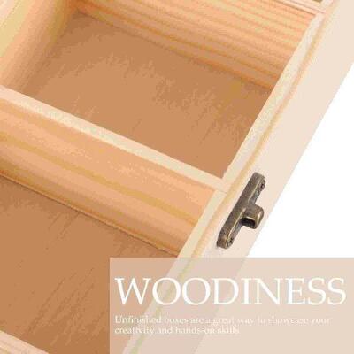 Box Storage Boxes Empty Wooden Tea Bag Unfinished Coffee