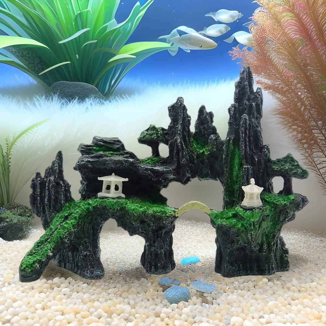 水族世界造景仿真水草鱼缸装饰 假山套装 仿真假山造景摆件