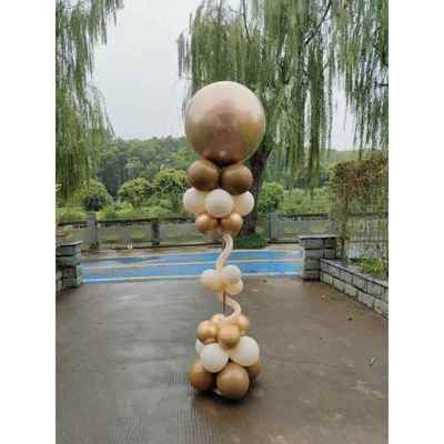 覆古高端卡片机彩色沙白色奶油气球炼装饰集生日派对布局开幕拱门