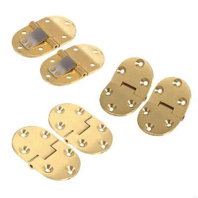 2pcs Sturdy Brass Hinges Complete with Screws for Secure
