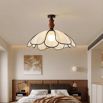 中卧室灯法式奶油风花瓣吊灯古风BDG复古餐厅灯宿个性艺房布间民