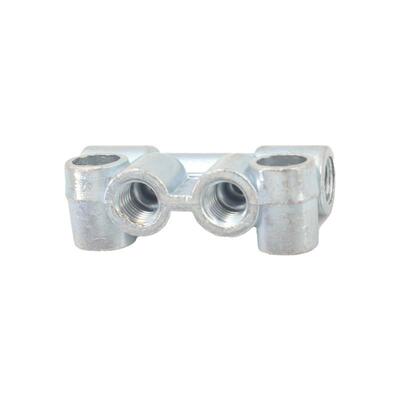 锌合金A型牴抗式油路分配器分油块油排油泵油路分油器M8X1M10接头