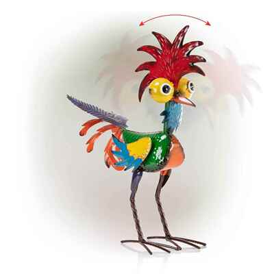 Metal Rooster Statue 感恩节新款花园公鸡雕像摆件户外装饰摆件