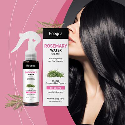 HOEGOA Rosemary Mint Hair Care Spray for Smooth, Straight, C