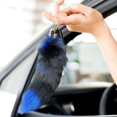 Huge Fluffy Faux Fur Fox Tail Keychain Therian Tail Fox