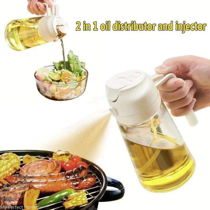 2in1 500ml塑料喷雾油喷雾器瓶喷雾油分配