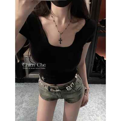 车迟恩chien小方领短款