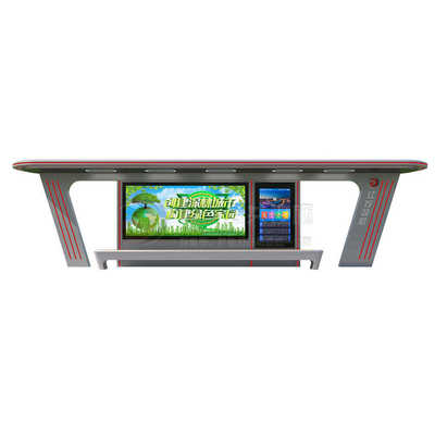 鹤壁智能候车亭现代公交站台语音报站不锈钢电子站牌广告灯箱厂家