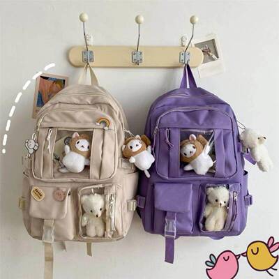 Backpack for Aesthetic Adjustable Straps School Bag Bookbag
