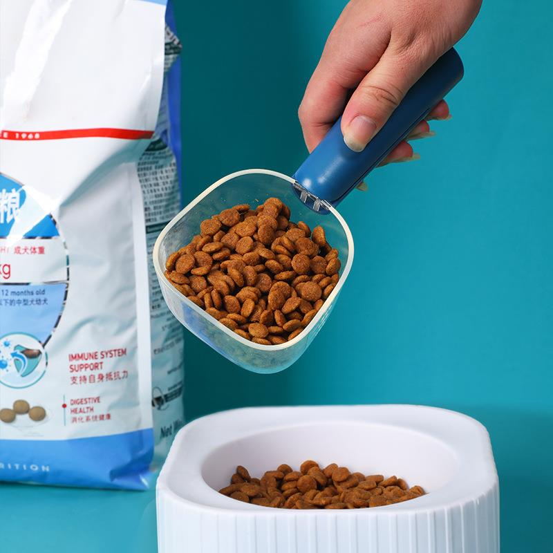 新款宠物粮透明勺子用品带刻度计量喂食猫狗铲舀粮勺厂家现货