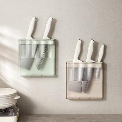 No-drill Wall-mounted Knife Rack Storage Shelf Kitchen Organ