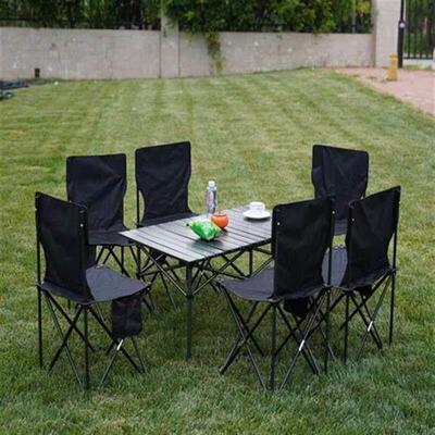 Outdoor folding table and chair set portable picnic camping