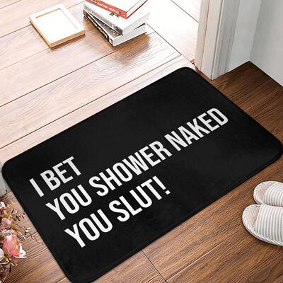Bedroom Mat I Bet You Shower Naked Funny Prank Gift For Room
