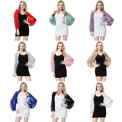 Women Shrugs Evening Open Front Mesh Cardigan Bolero