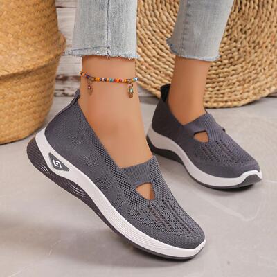 Super Lightweight Womens Knit Cutout Sneakers UltraCasual