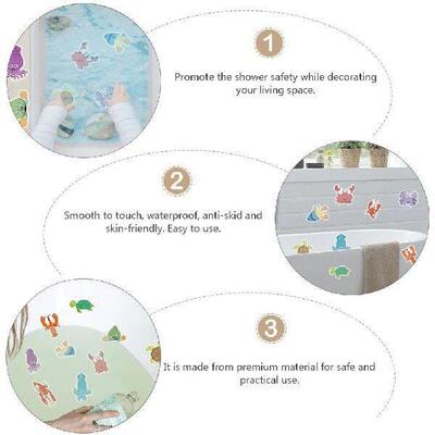 10 Pcs Bathtub Stickers Cartoon Decals Water Proof Decor