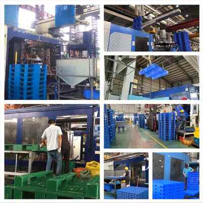 加厚塑胶卡板格台田网字塑车RLZ料托盘四面进叉塑胶托盘仓库地板